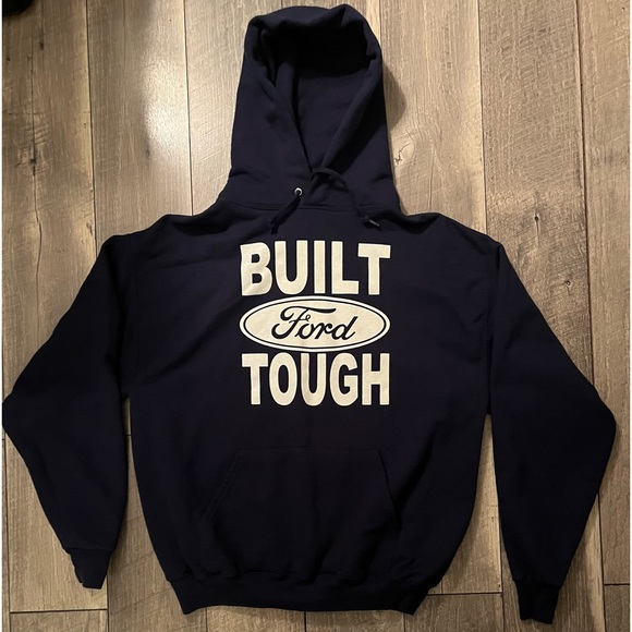 Jerzees | Jackets & Coats | Jerzees Built Ford Tough Blue Mens Hoodie ...